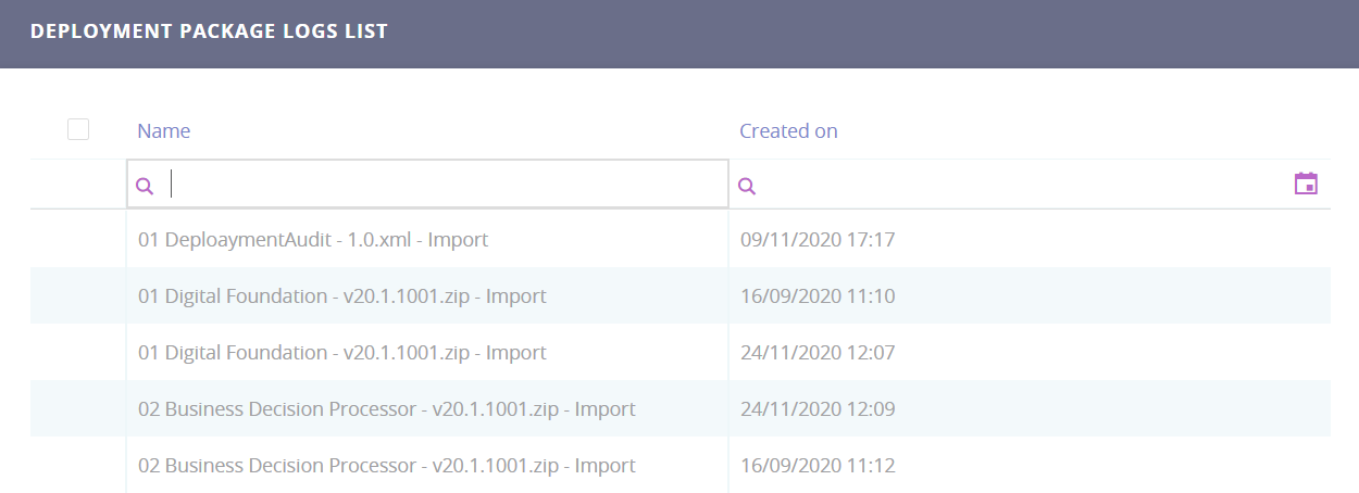 Viewing Deployment Package Logs